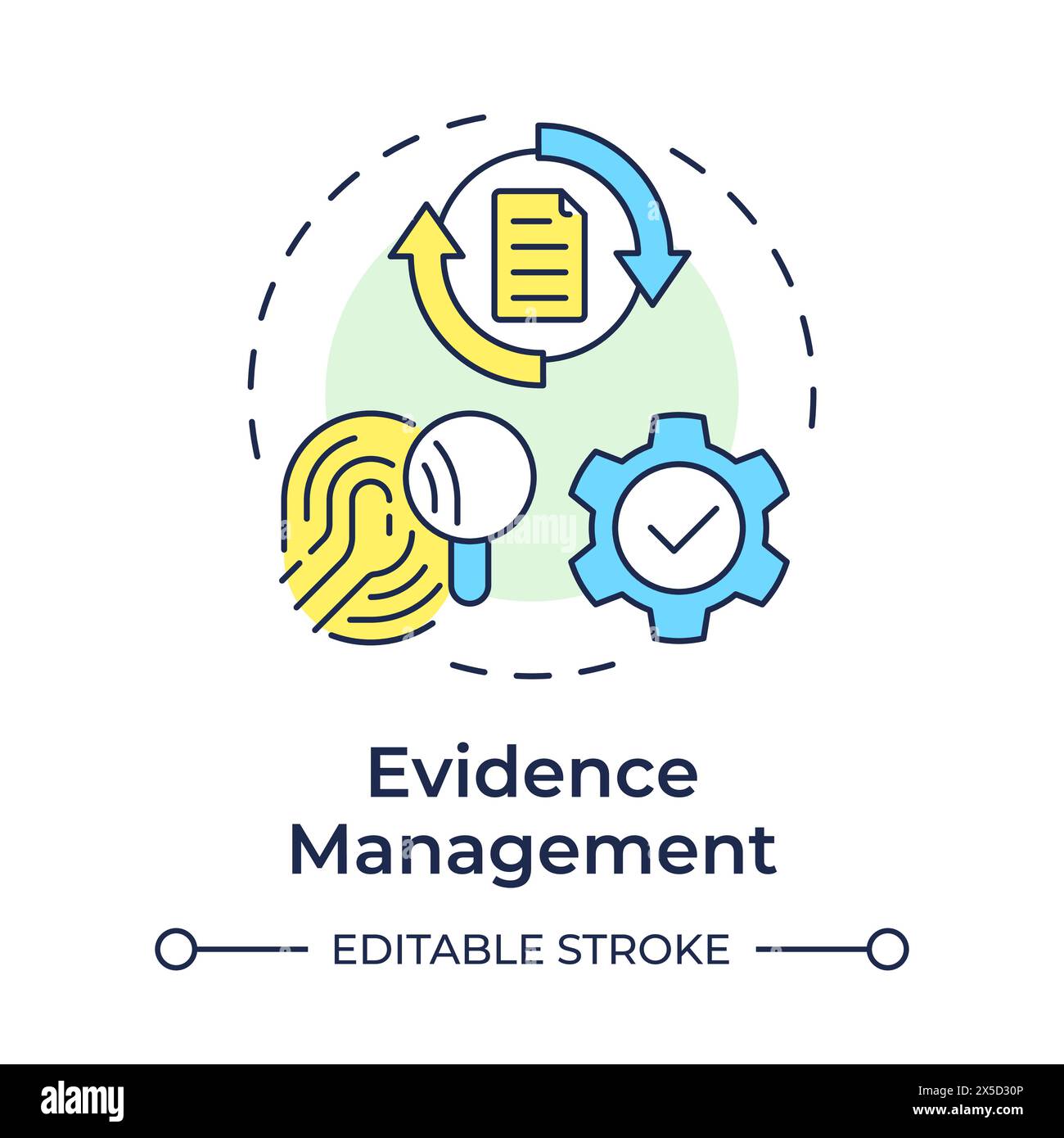 Evidence management multi color concept icon Stock Vector Image & Art - Alamy