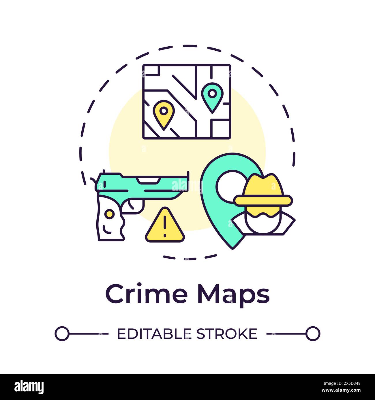 Crime maps multi color concept icon Stock Vector Image & Art - Alamy Crime maps multi color concept icon Stock Vector Image & Art - Alamy