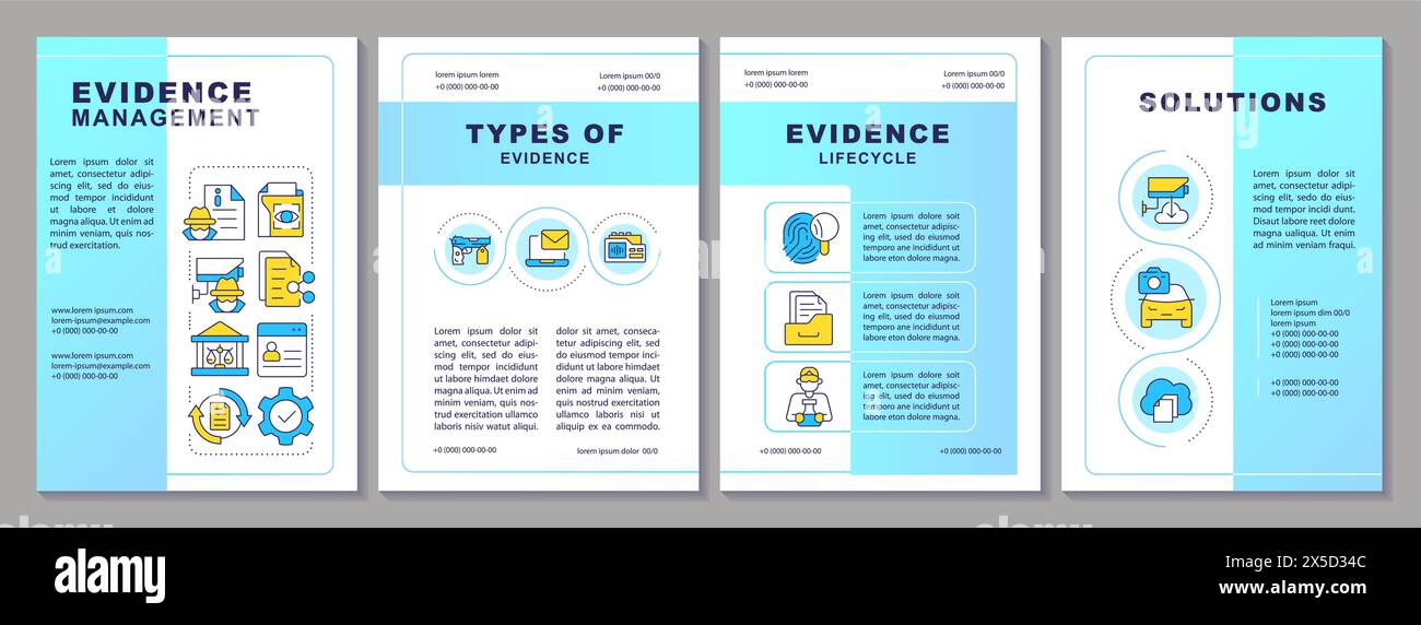 Evidence management brochure template Stock Vector Image & Art - Alamy