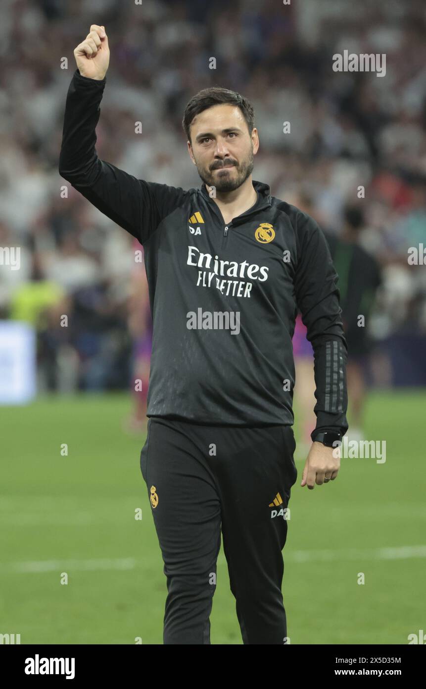 Assistant-coach of Real Madrid Davide Ancelotti celebrates the victory ...