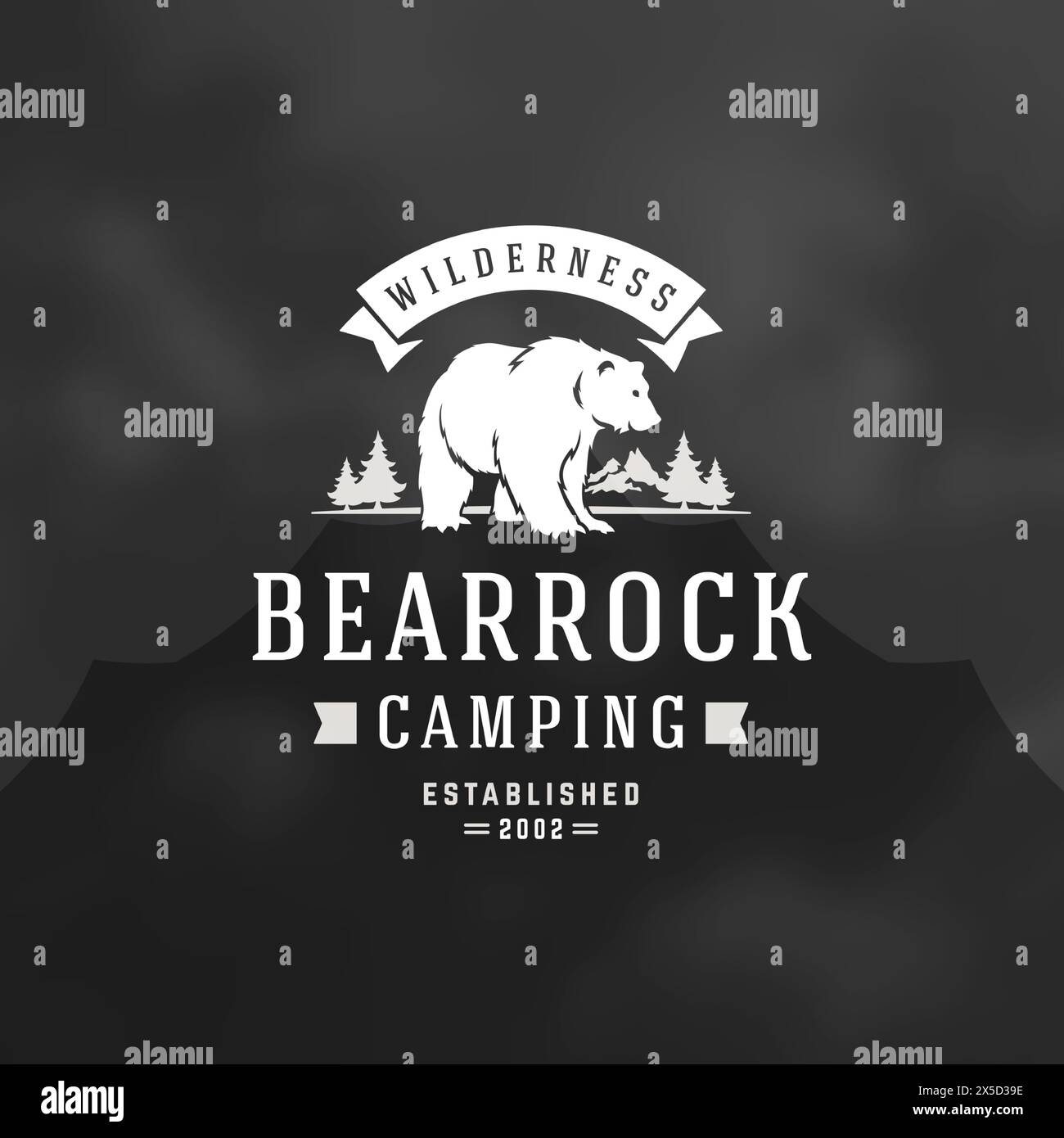Bear logo emblem vector illustration. Outdoor adventure expedition ...