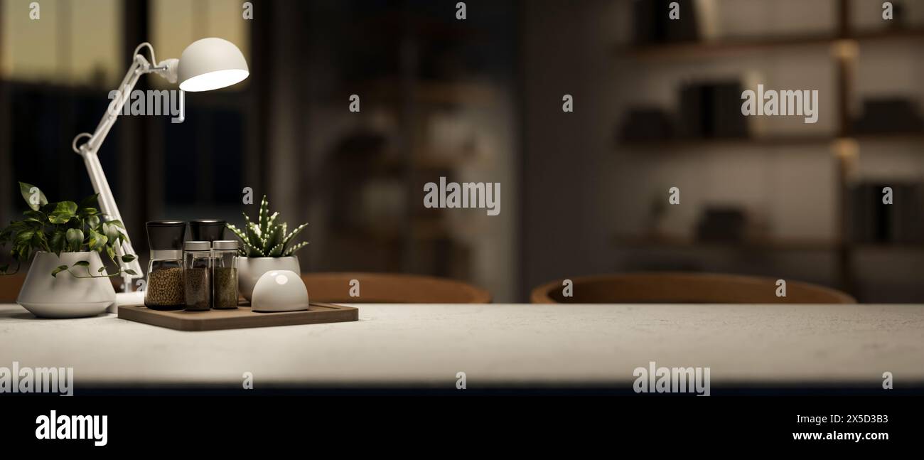 A close-up image of a copy space for displaying products on a dining ...