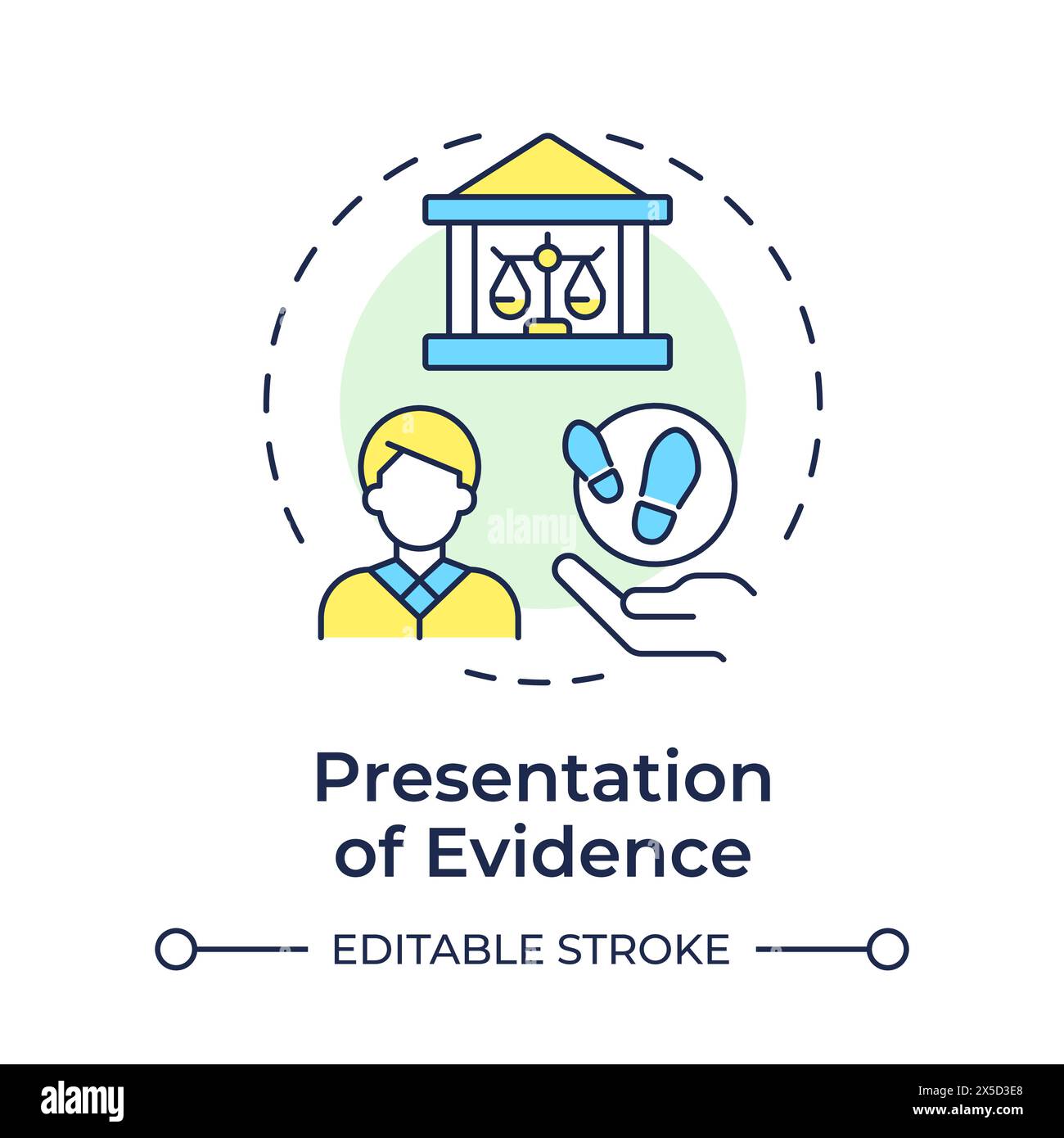 Presentation of evidence multi color concept icon Stock Vector Image & Art - Alamy