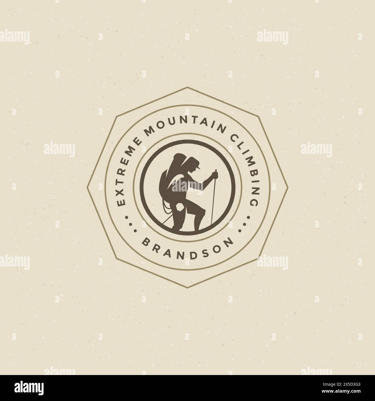 Climber logo emblem vector illustration. Outdoor adventure expedition ...