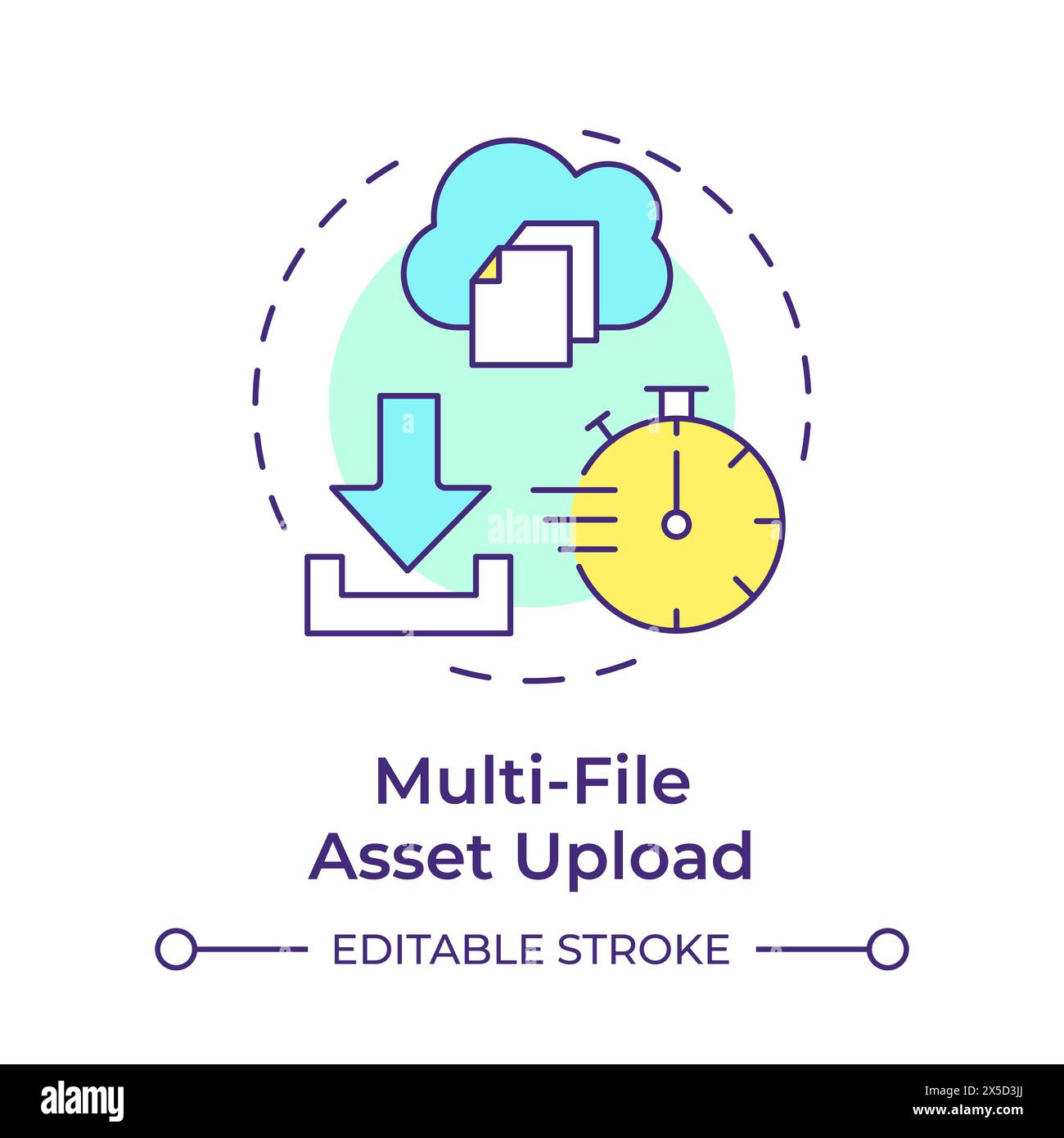 Multi-file asset upload multi color concept icon Stock Vector Image ... Multi-file asset upload multi color concept icon Stock Vector Image ...