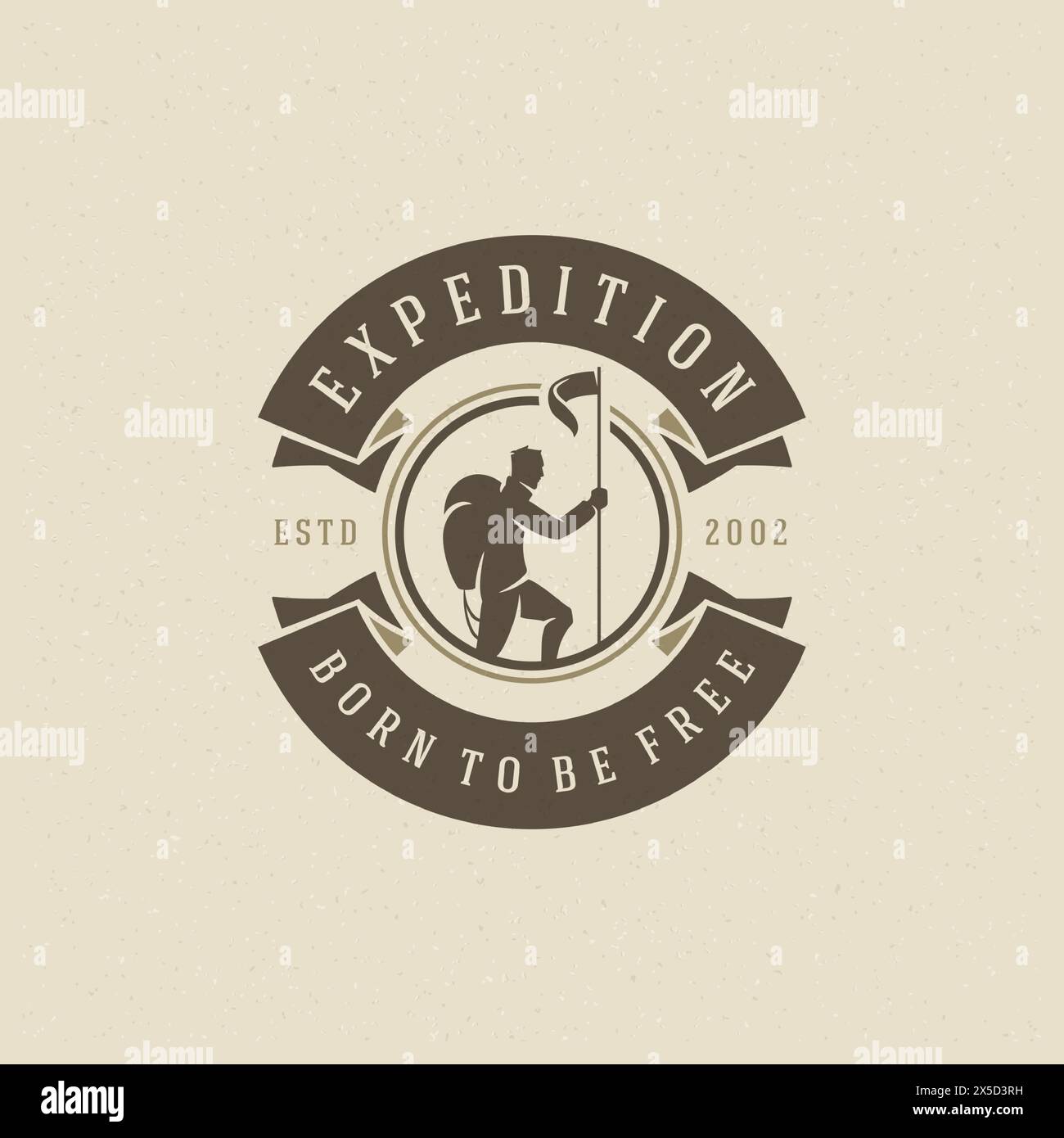 Climber logo emblem vector illustration. Outdoor adventure expedition ...