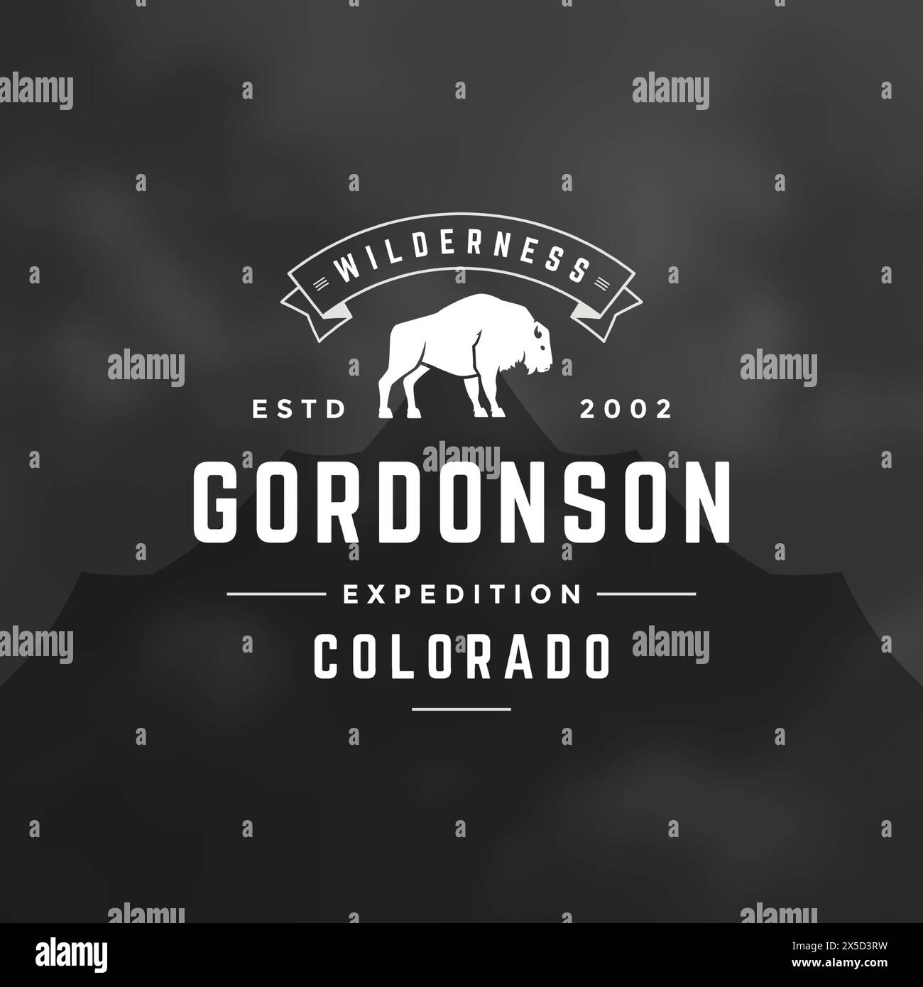 Bison logo emblem vector illustration. Outdoor adventure leisure, Bison ...