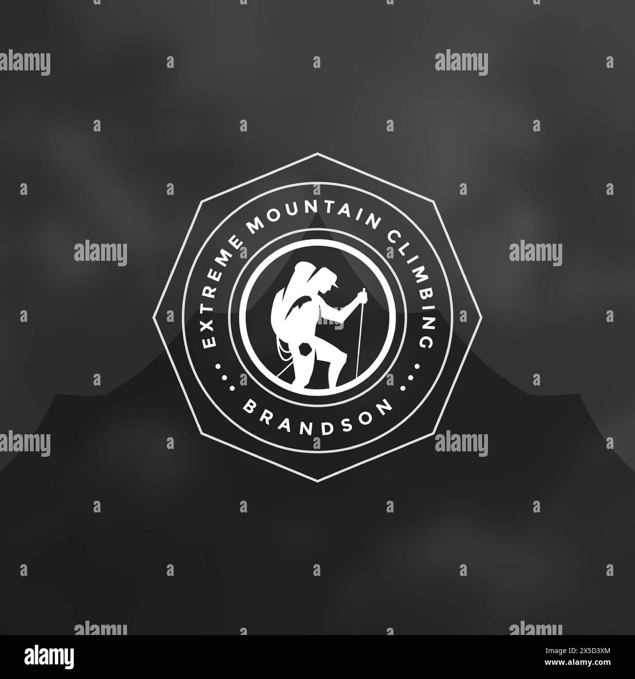 Climber logo emblem vector illustration. Outdoor adventure expedition ...