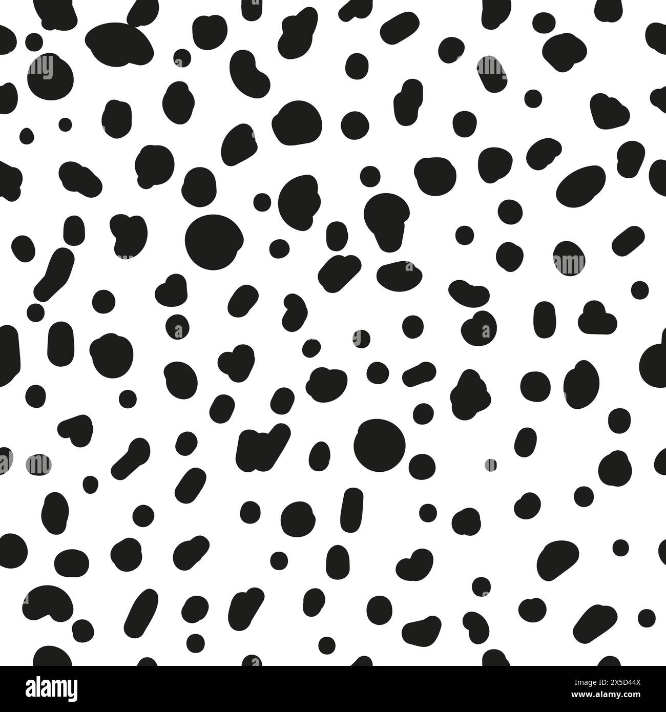 Monochrome seamless pattern with black doodle dots Stock Vector Image ...