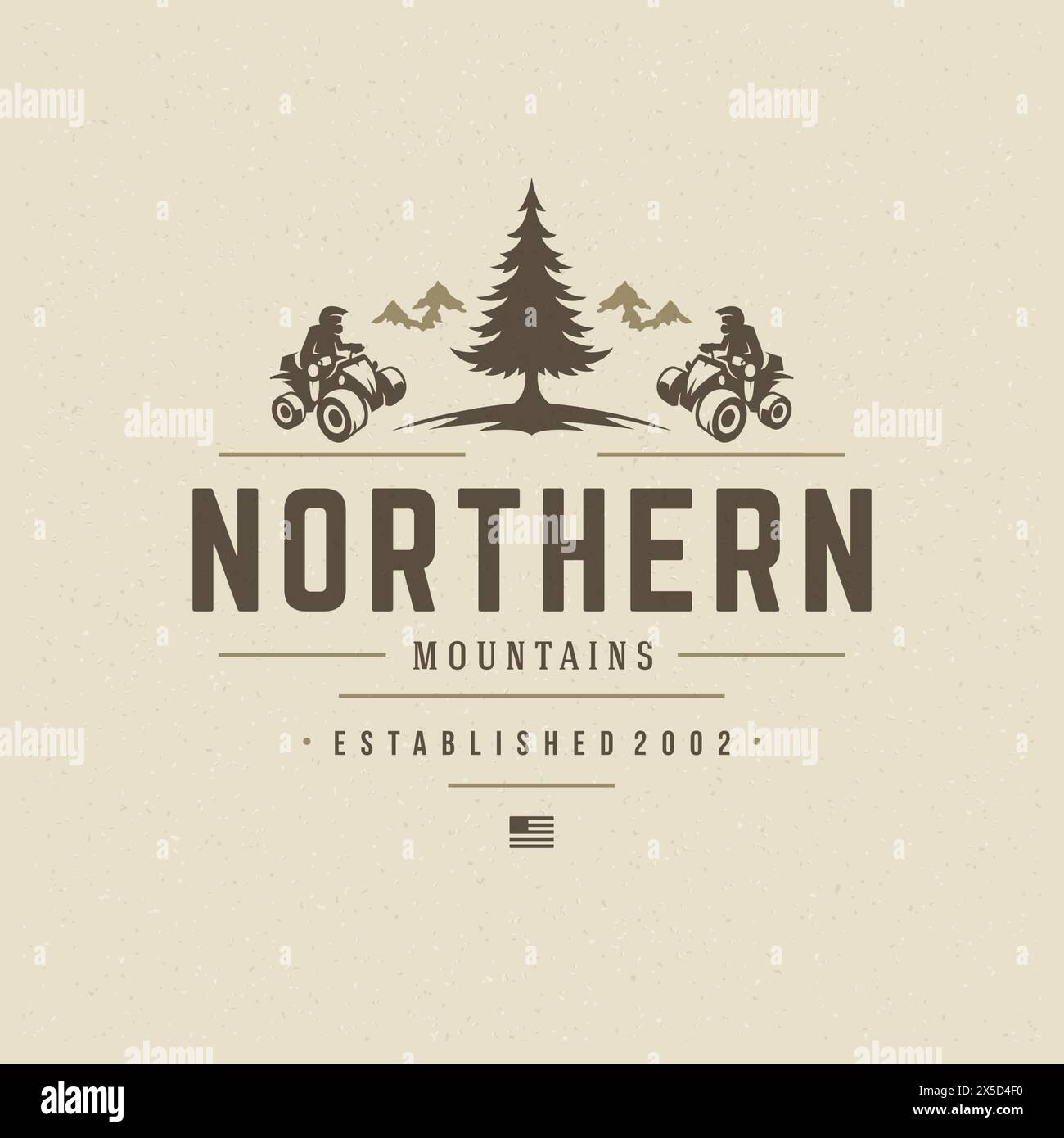 Atv logo design vector illustration. Off road mountains expedition ...