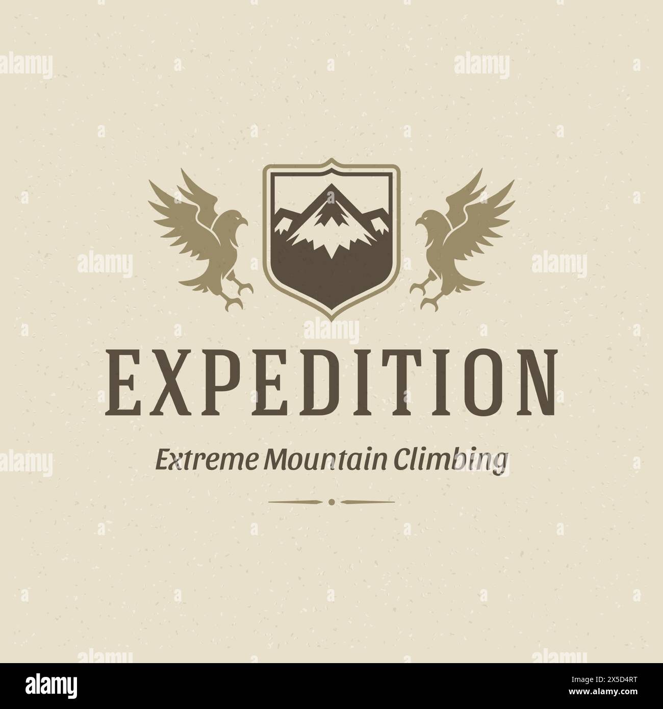 Mountain logo design template vector illustration. Mountains and flying ...