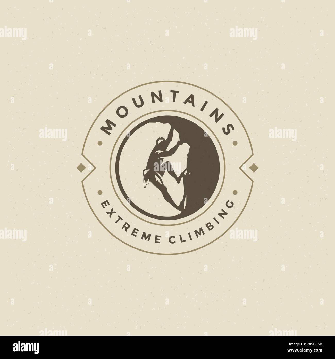 Climber logo emblem vector illustration. Outdoor adventure expedition ...