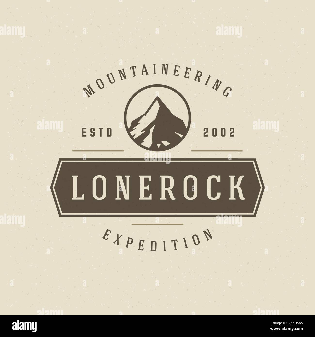 Mountain logo design template vector illustration. Retro typography ...