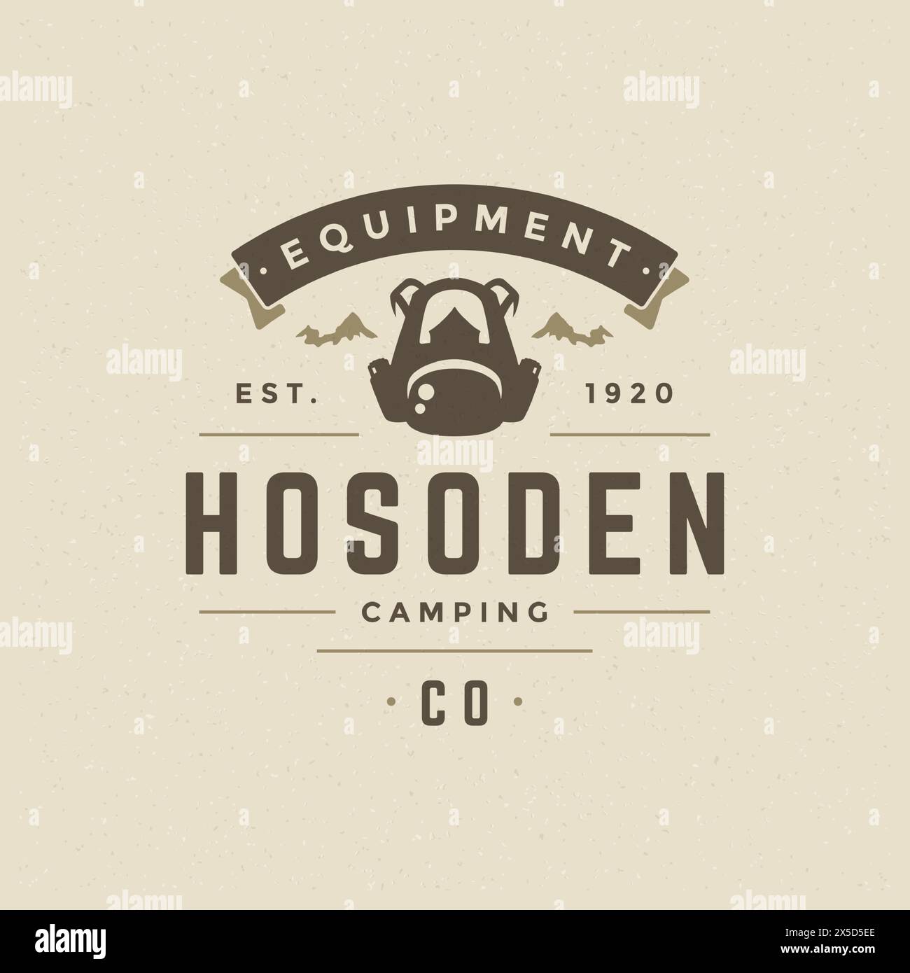 Camping logo emblem vector illustration. Outdoor adventure expedition ...
