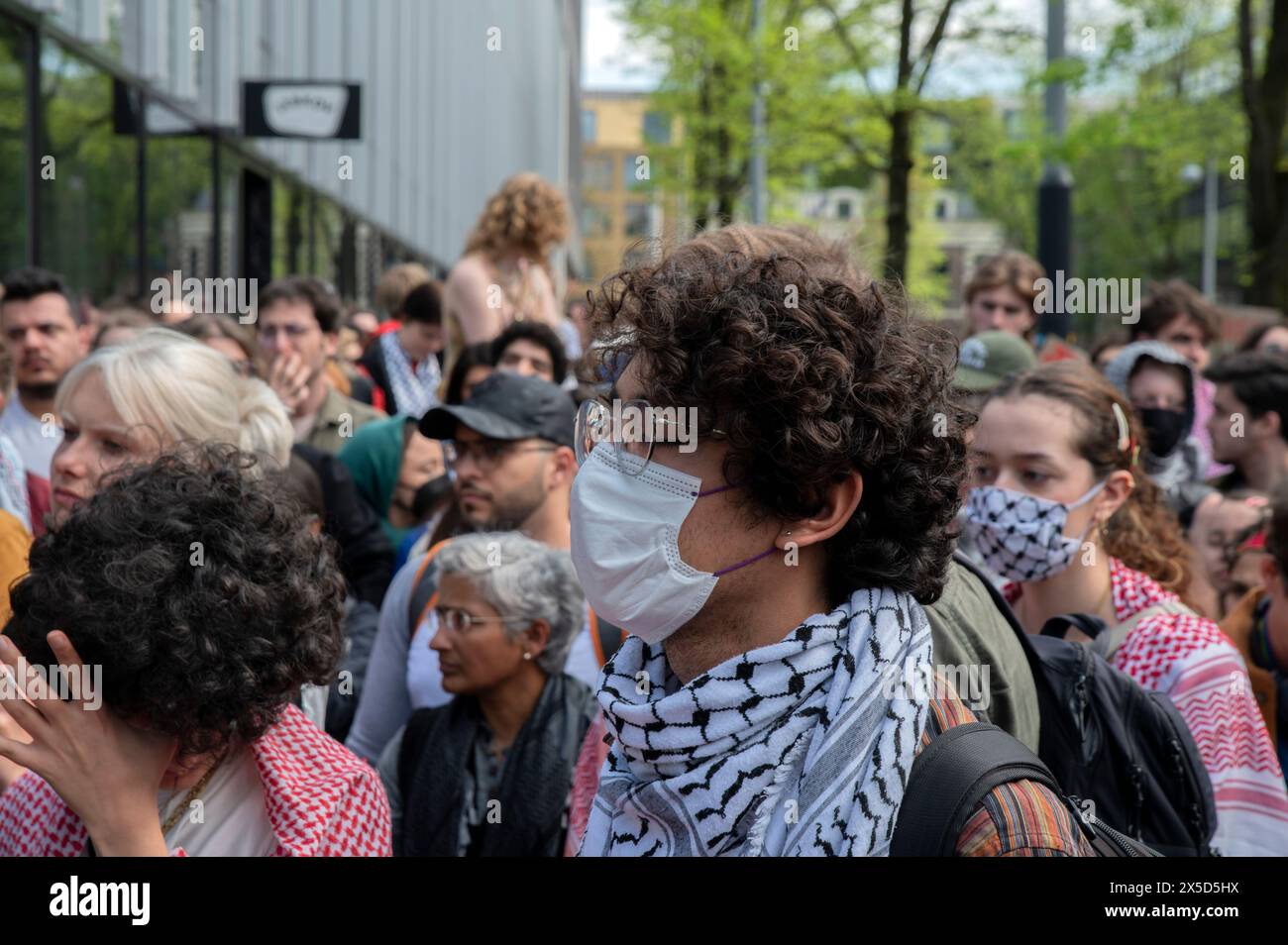 Man Protesting In The Crowd At The Student Demonstration Free ...