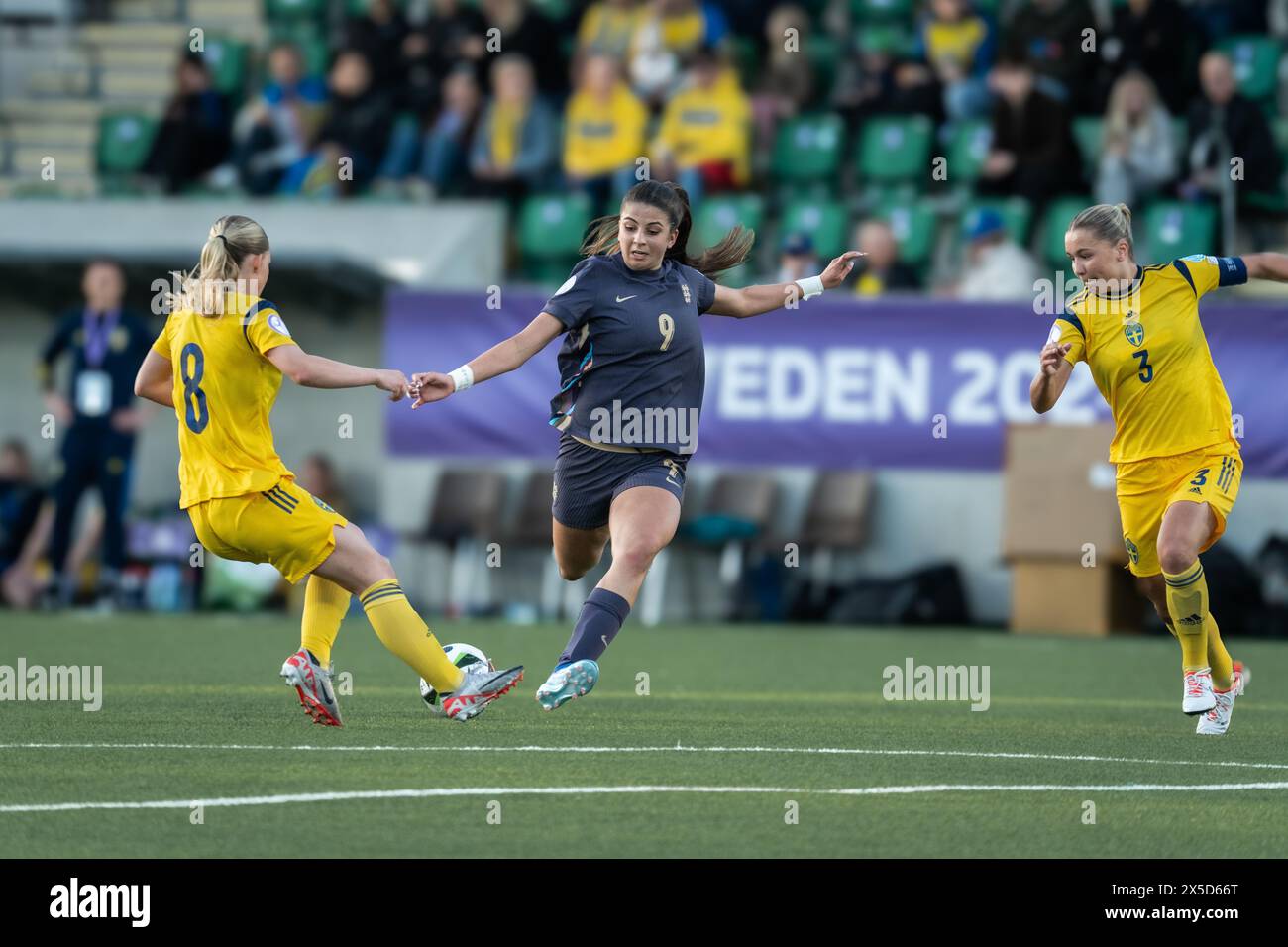 Lund, Sweden. 08th May, 2024. Isabella Fisher (9) of England seen ...