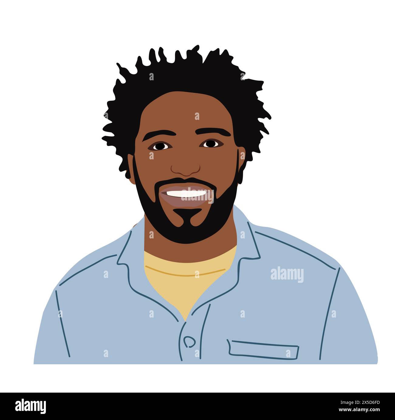 Portrait fit young man Stock Vector Images - Alamy