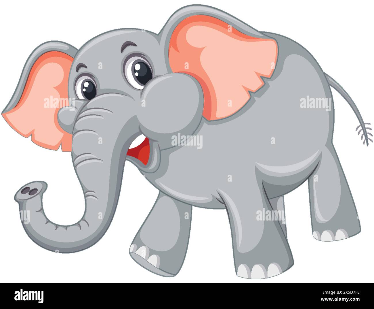 Cute smiling elephant in Cut Out Stock Images & Pictures - Alamy