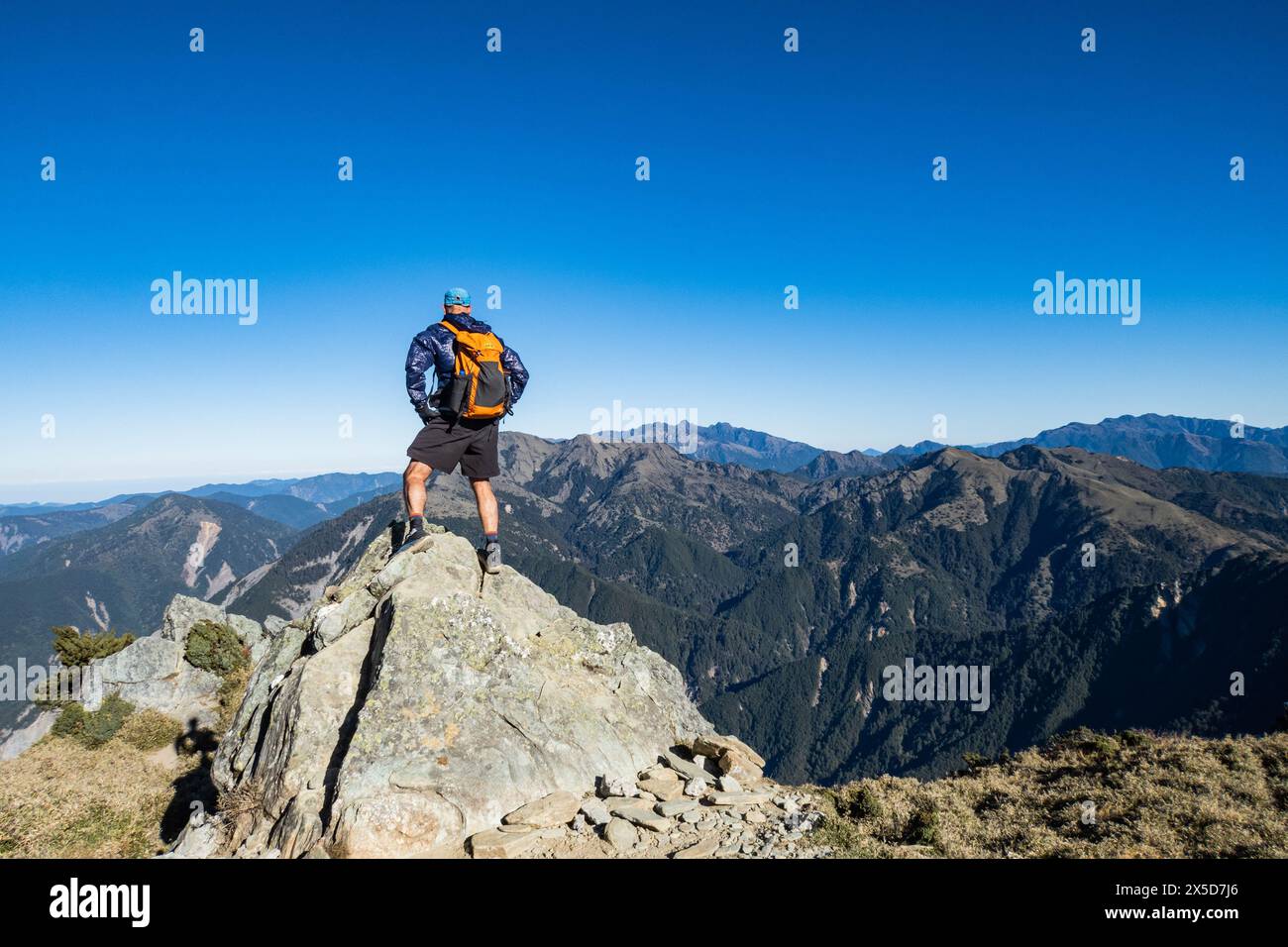 View of Mount Jade (Yushan) from the Jiaming Lake Trail, Taitung ...