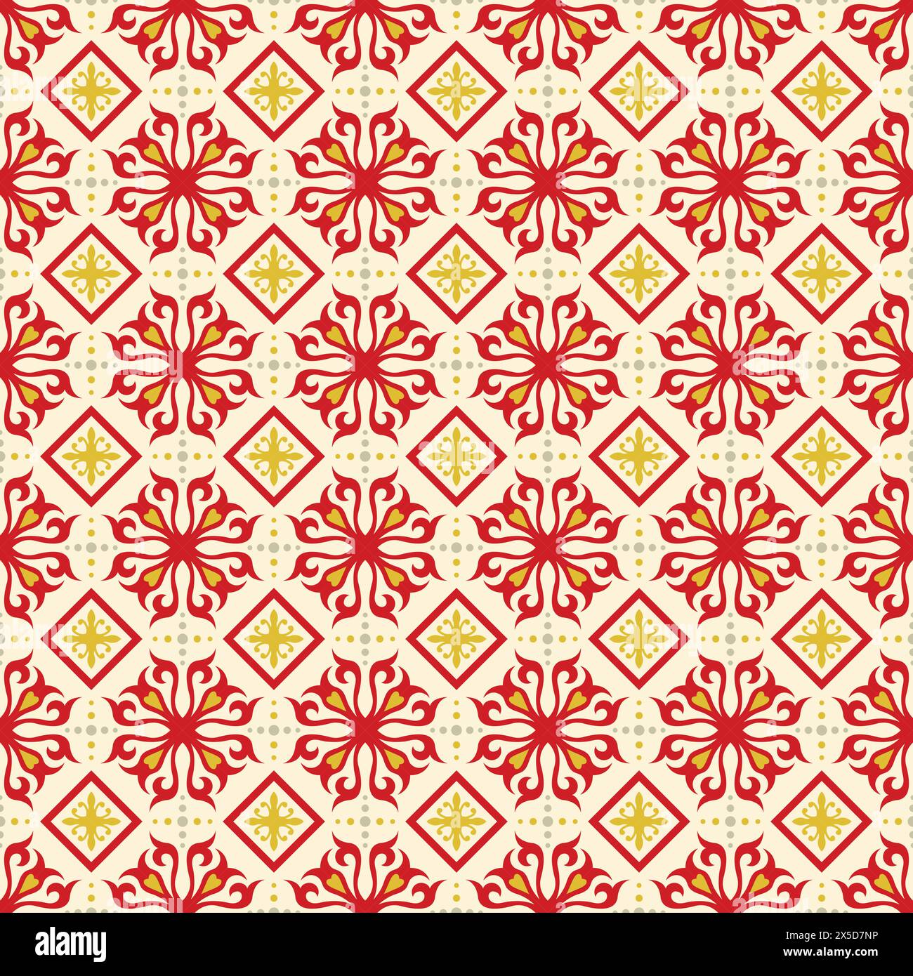 Tile Seamless Pattern, floral decorative background design, Wall Motif Design. tile vector Stock ...