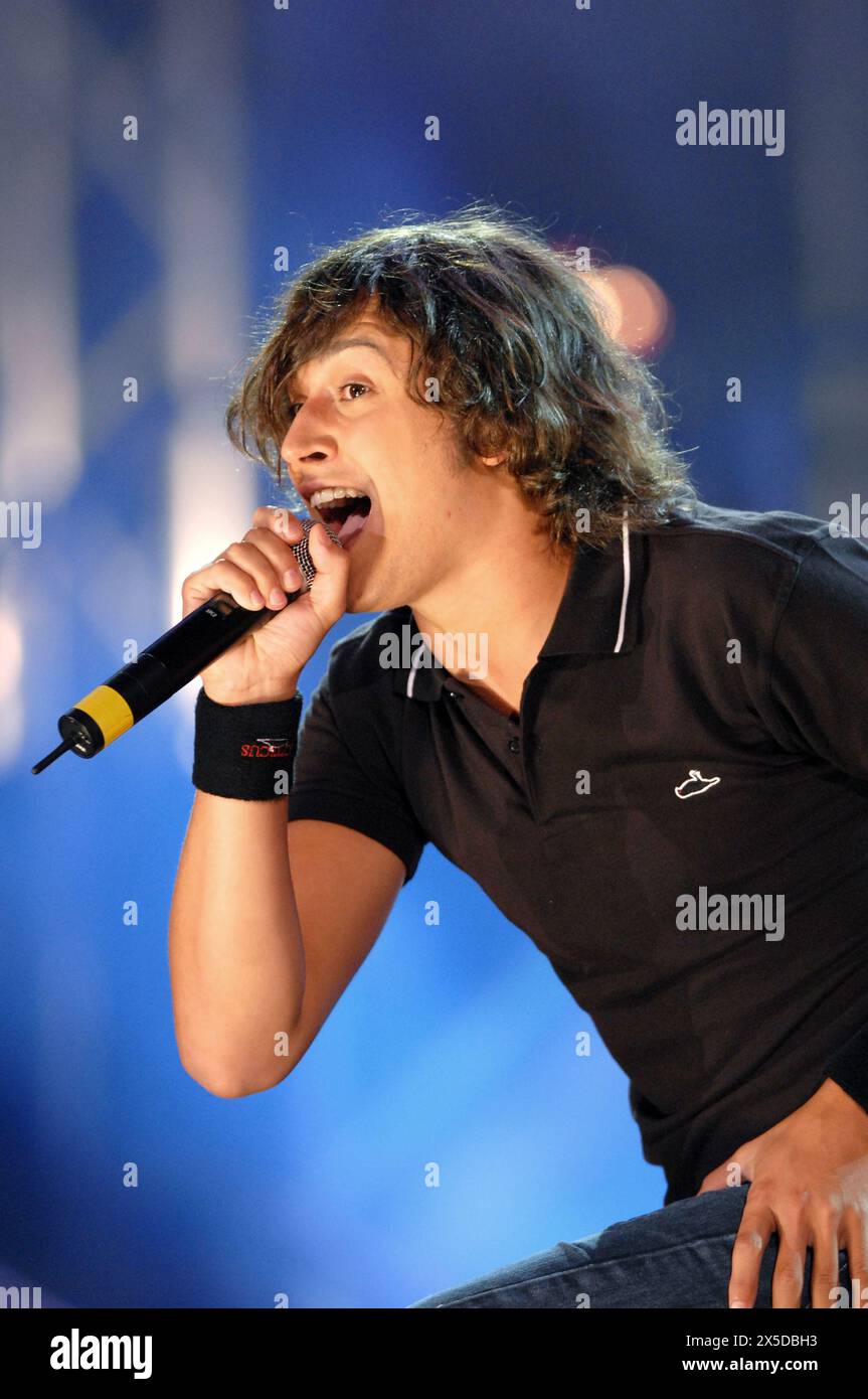 Verona Italy 05/09/2006: Pedro, singer of the Italian rock band Finley ...