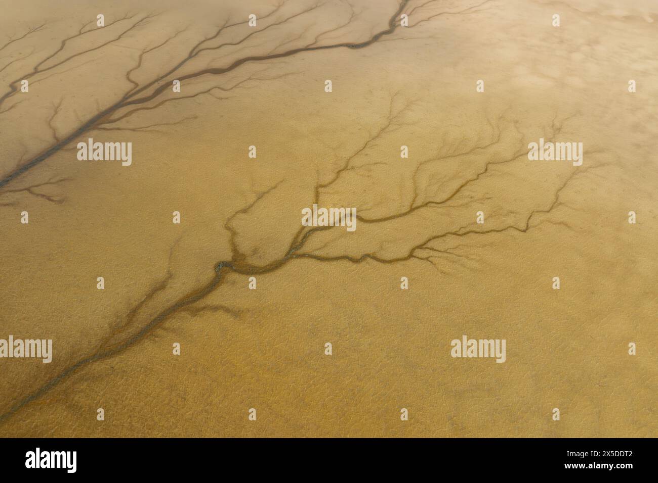 Aerial view of Acigol Lake and natural tree figures, Denizli Turkey ...