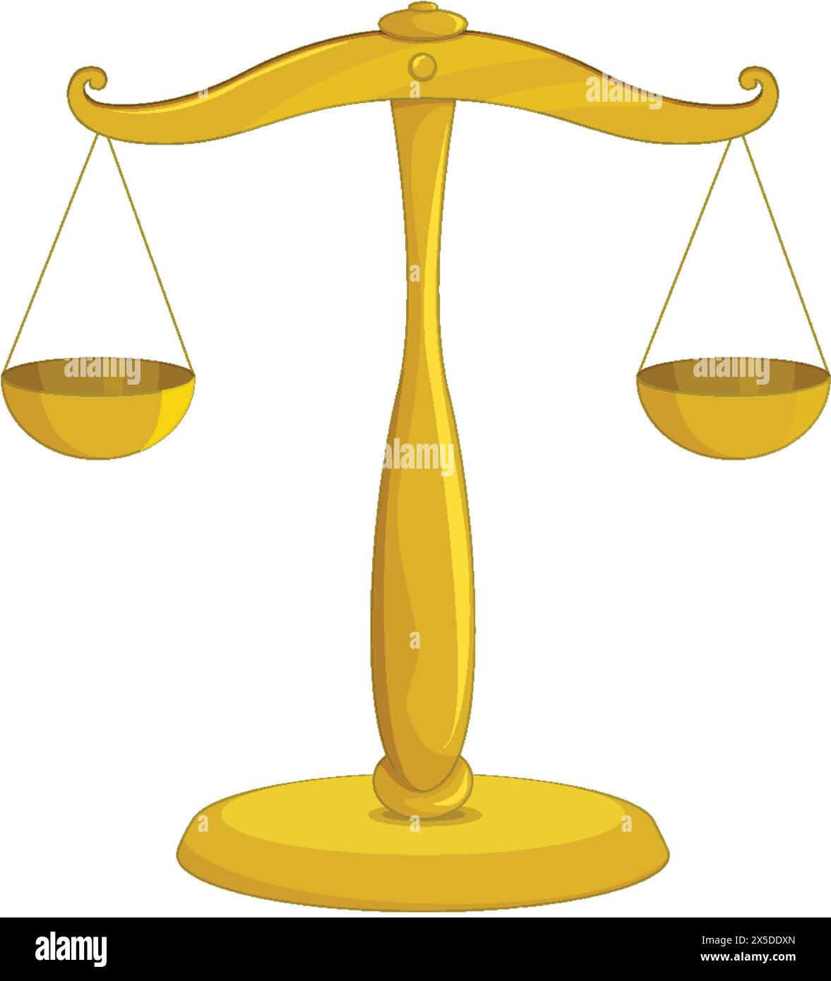 Vector illustration of a golden justice scale Stock Vector Image & Art ...