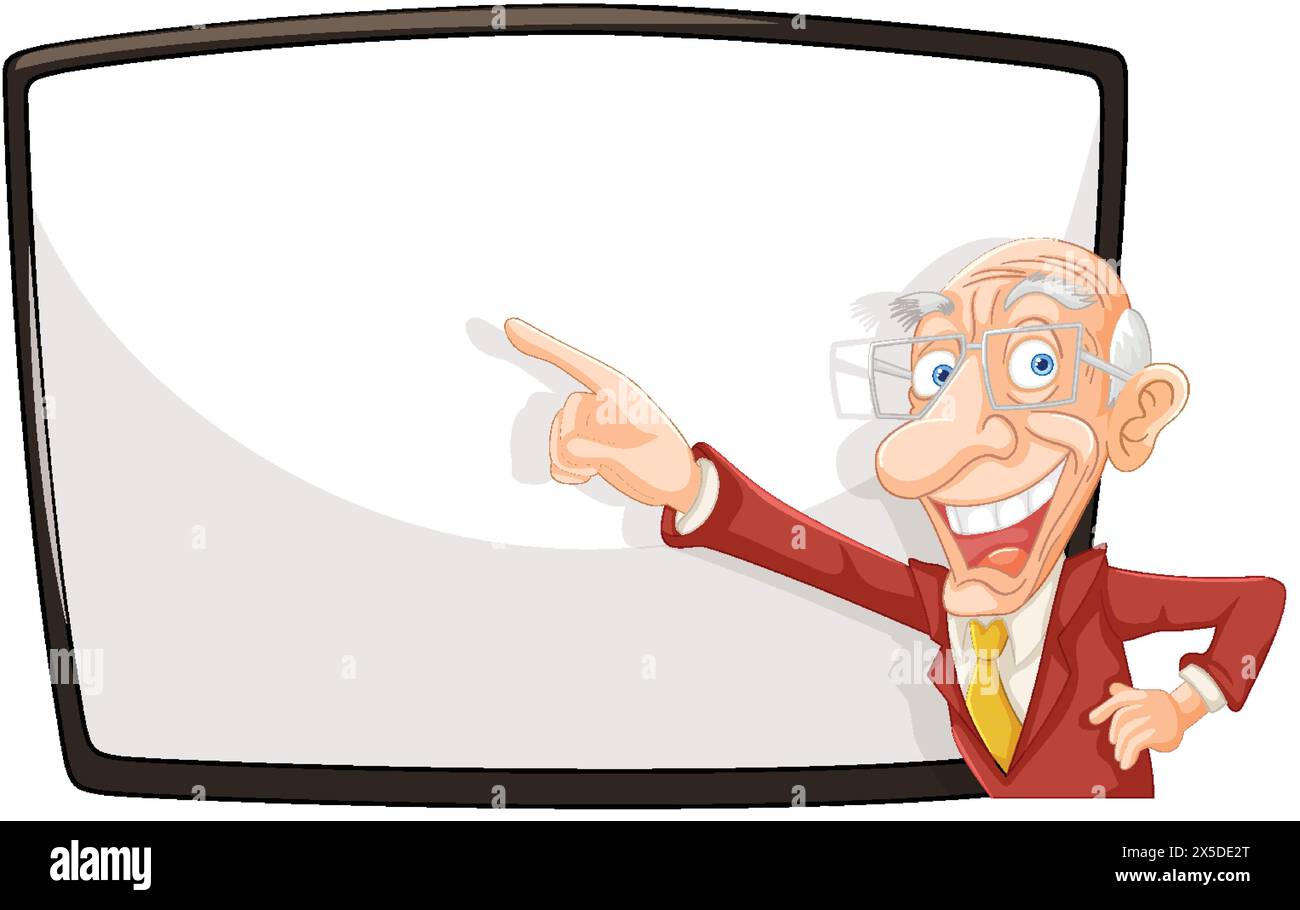Senior man in empty Stock Vector Images - Alamy
