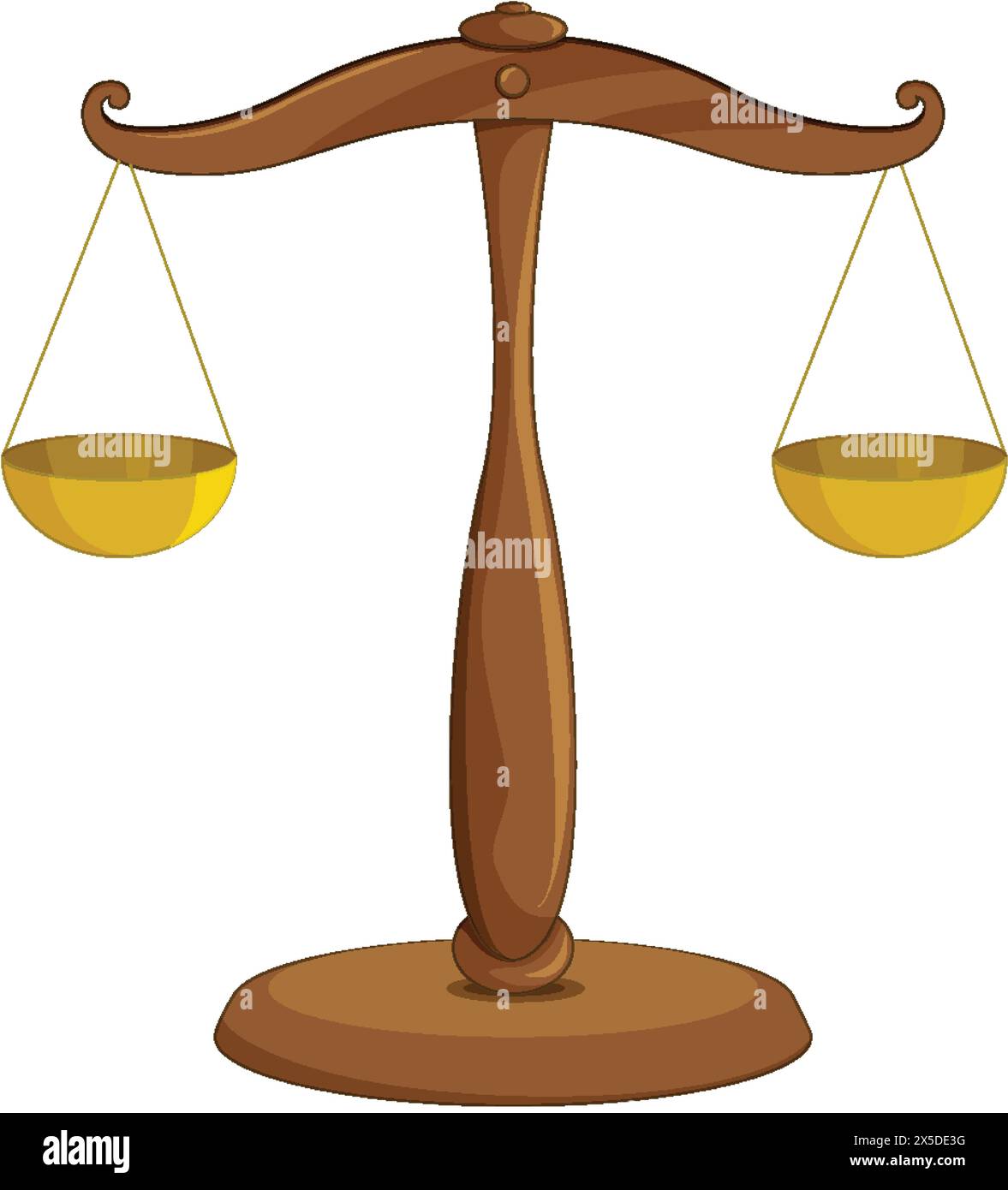 Vector illustration of a traditional justice scale Stock Vector Image ...