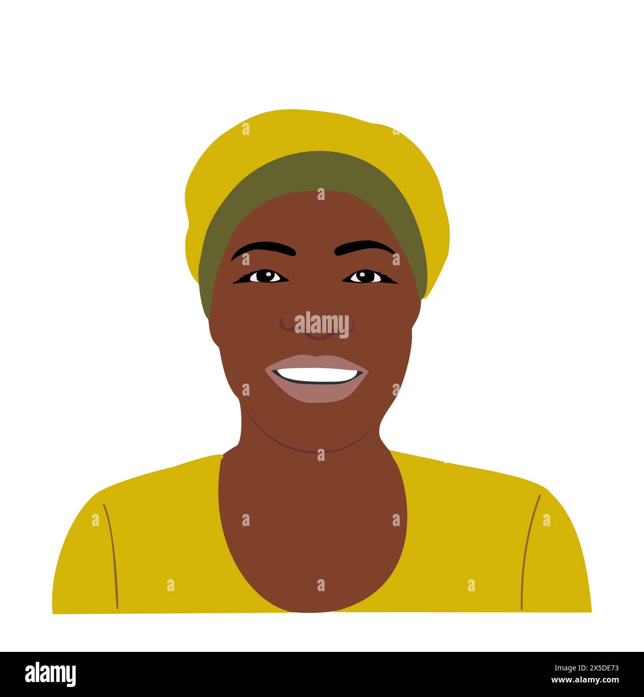 Black african woman face portrait avatar isolated Stock Vector Image ...