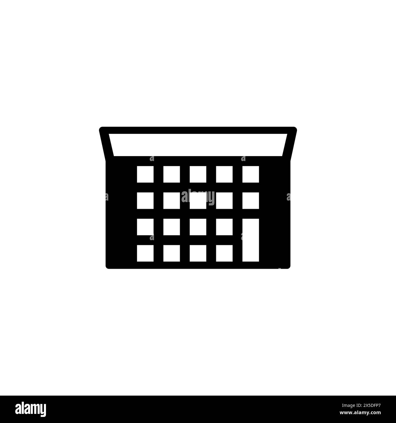 Calculator flat vector icon. Simple solid symbol isolated on white ...