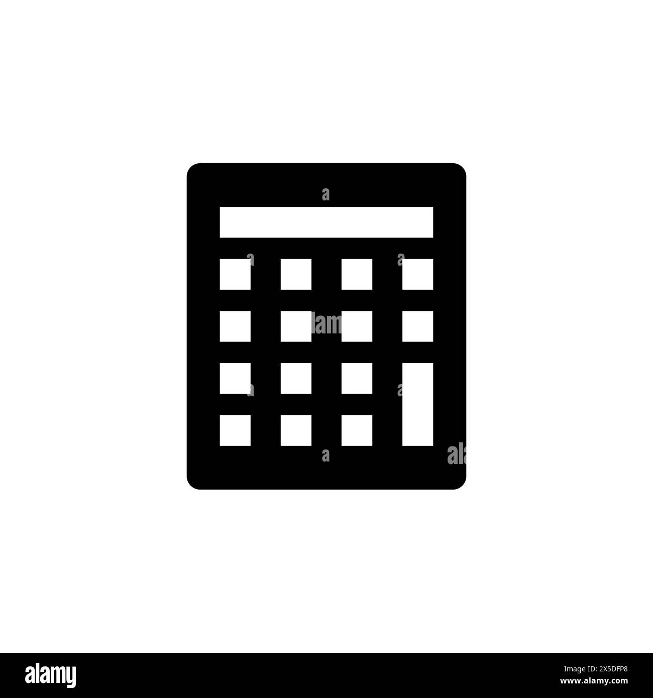 Engineering Calculator flat vector icon. Simple solid symbol isolated on white background ...
