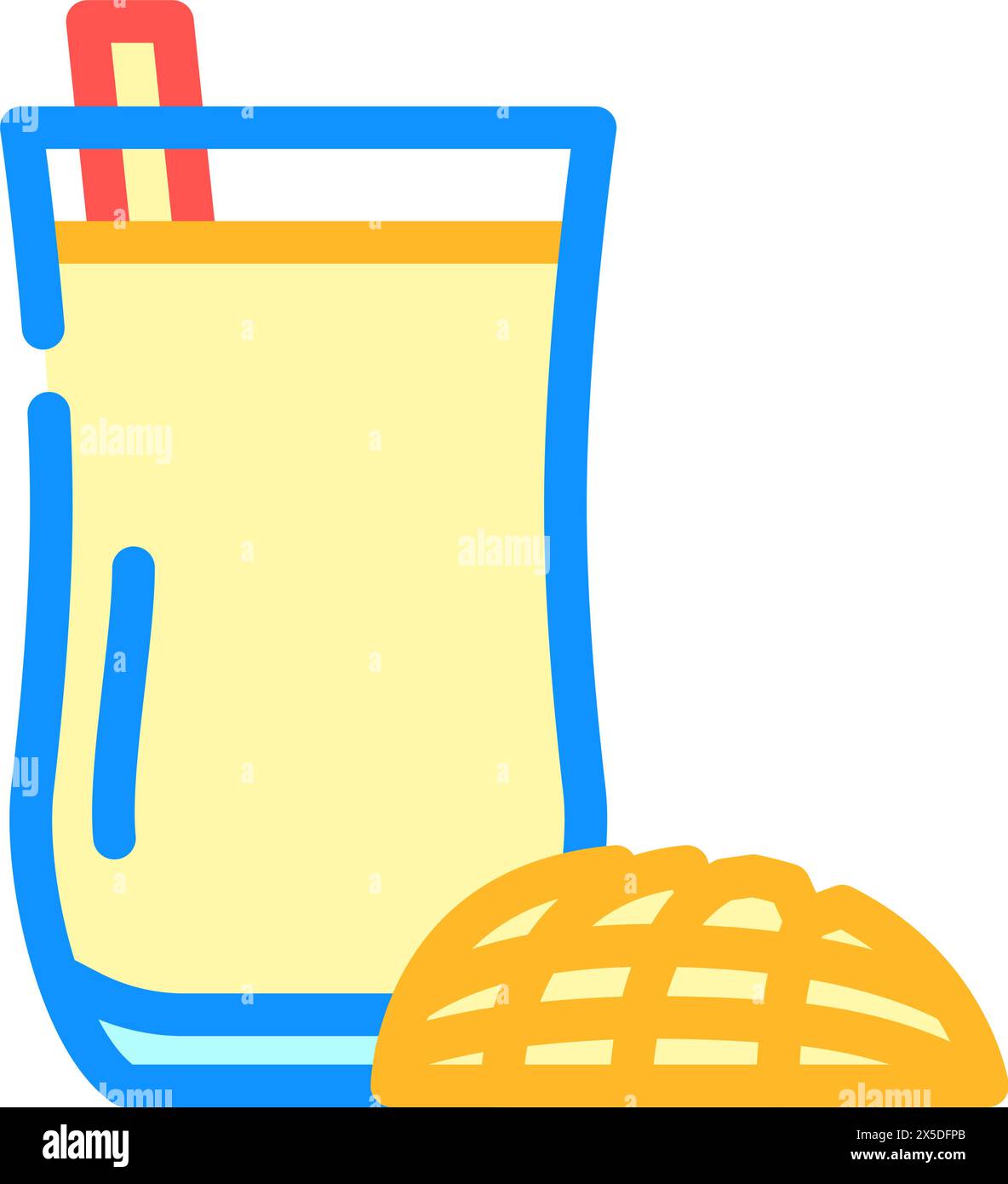 Mango Lassi Indian Cuisine Color Icon Vector Illustration Stock Vector Image And Art Alamy