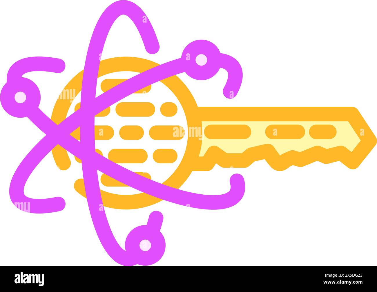 encryption quantum technology color icon vector illustration Stock ...