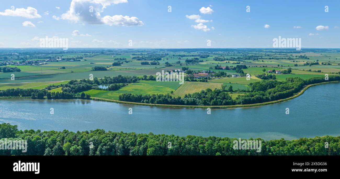 Aerial view to the Danube Valley near Donauwörth around the recreation ... Aerial view to the Danube Valley near Donauwörth around the recreation ...