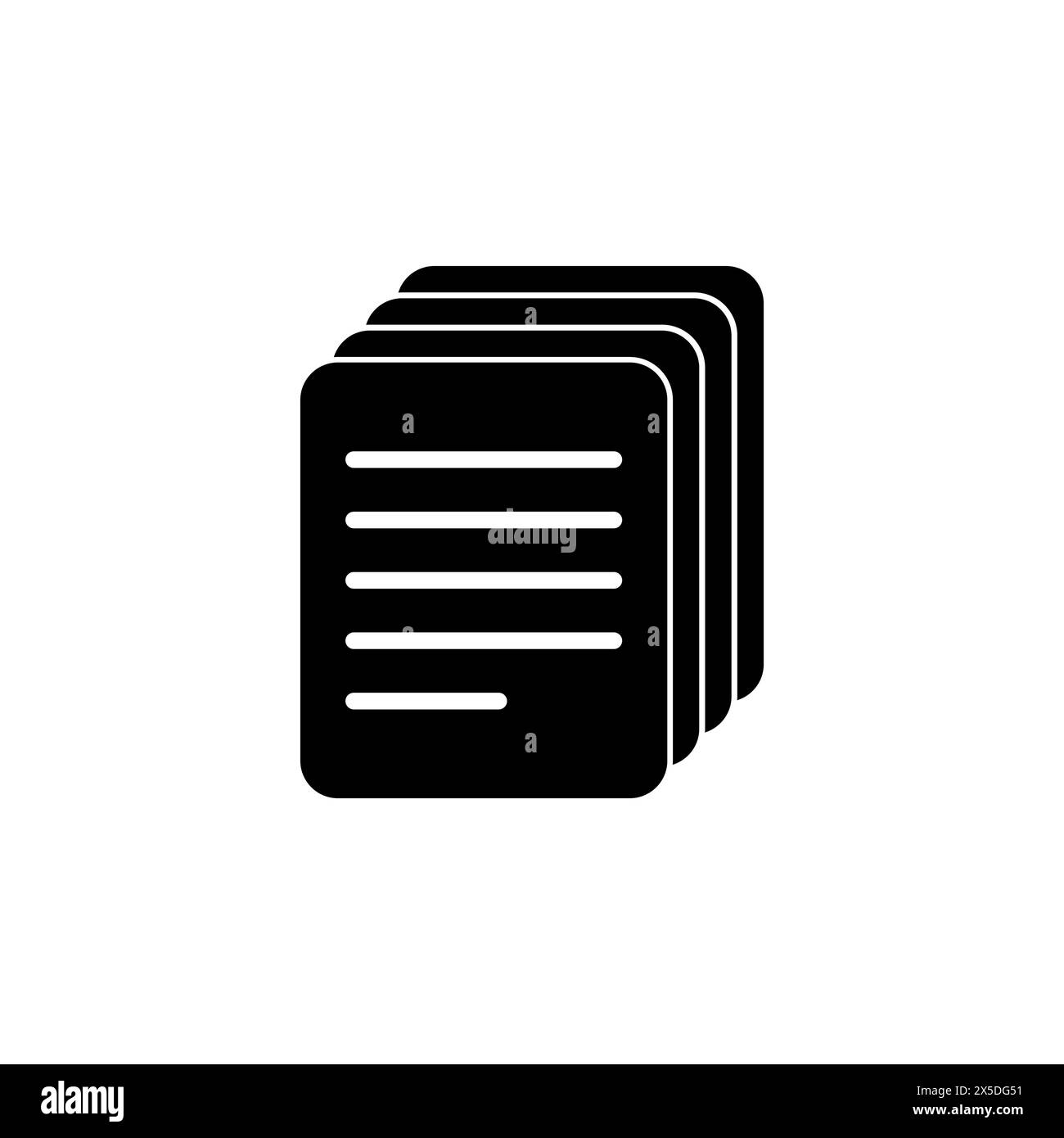 Paper Documents flat vector icon. Simple solid symbol isolated on white ...
