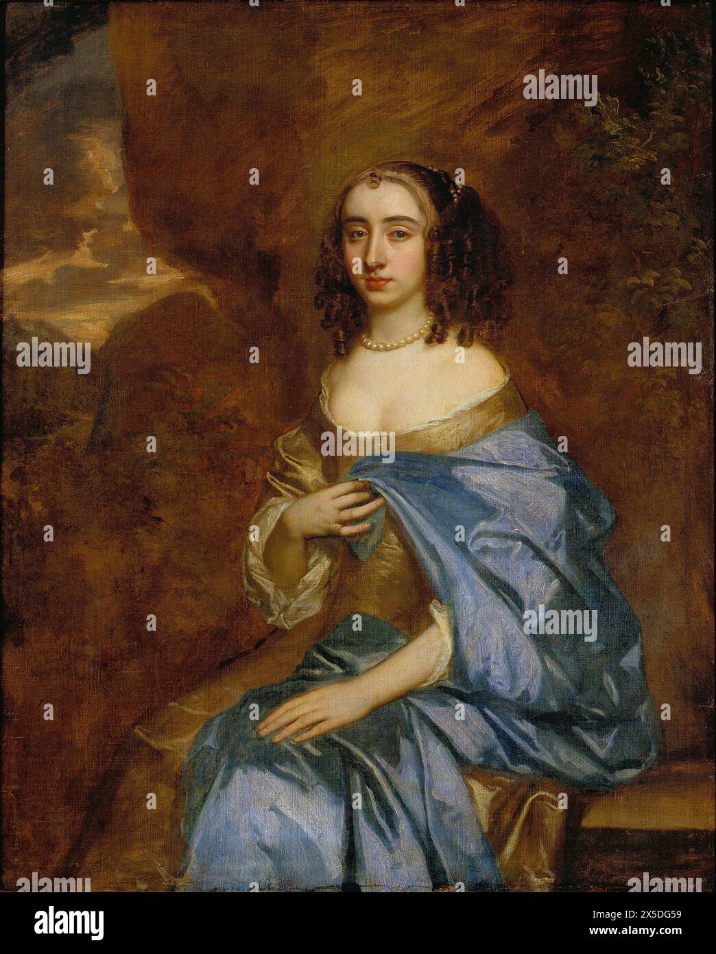 Portrait of a Lady with a Blue Drape, circa 1660 Lely, Sir Peter (1618 - 1680) – Artist Details ...