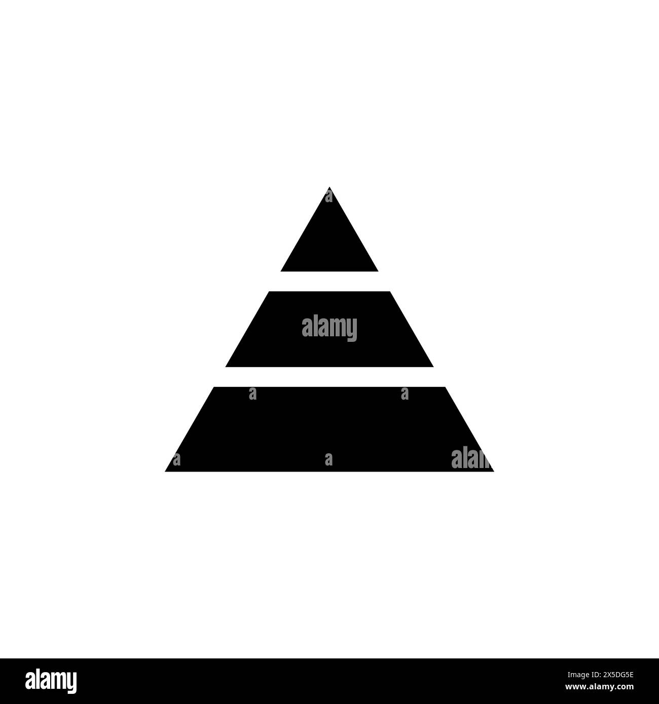 Pyramid Chart flat vector icon. Simple solid symbol isolated on white ...