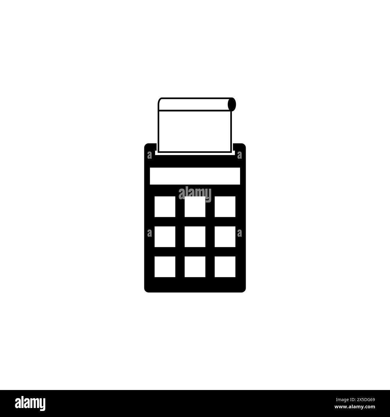 Pos Terminal Payment with Receipt flat vector icon. Simple solid symbol ...