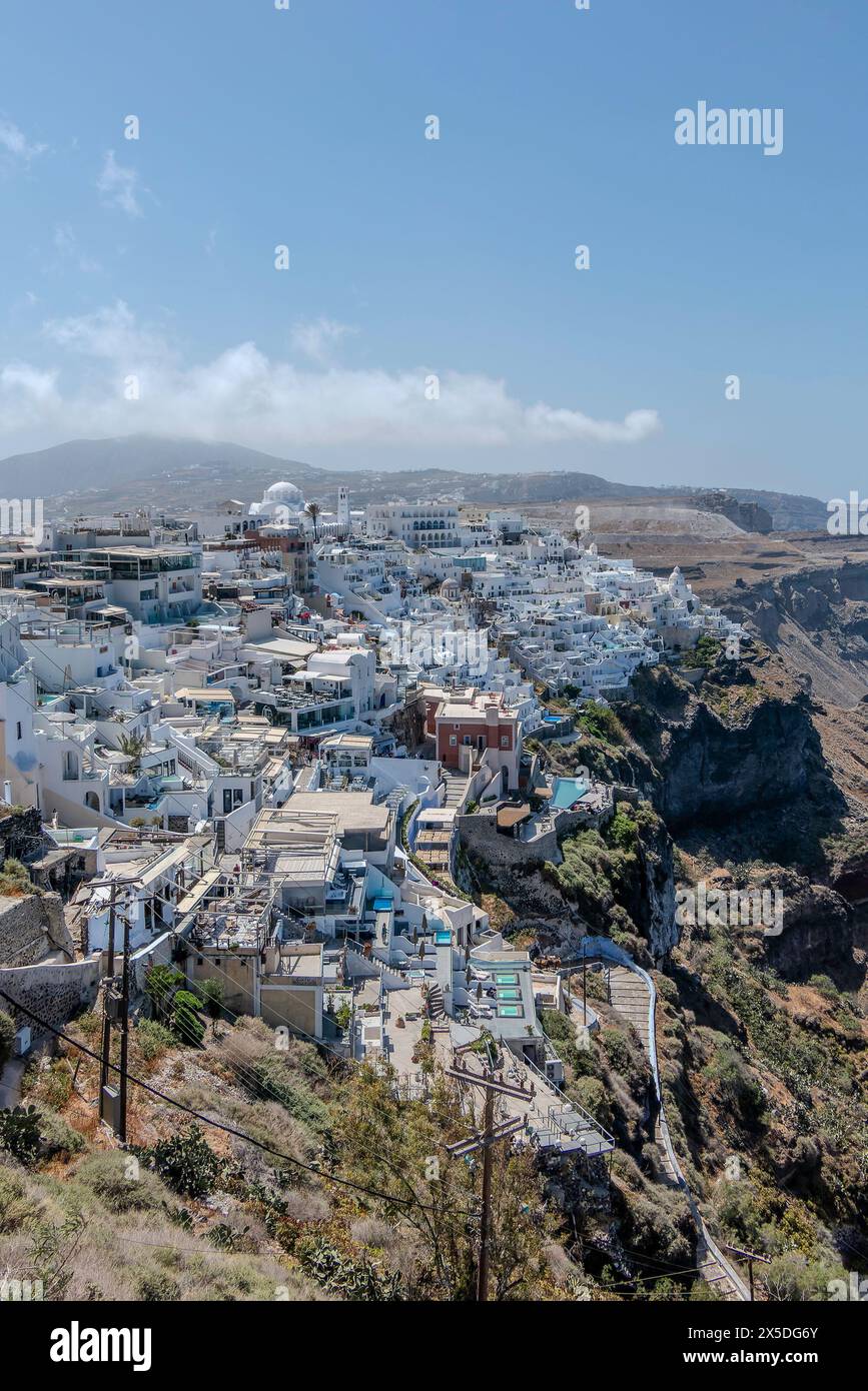 Santorini, Greece, May 3, 2024. Landscape of the capital Fira Stock ...