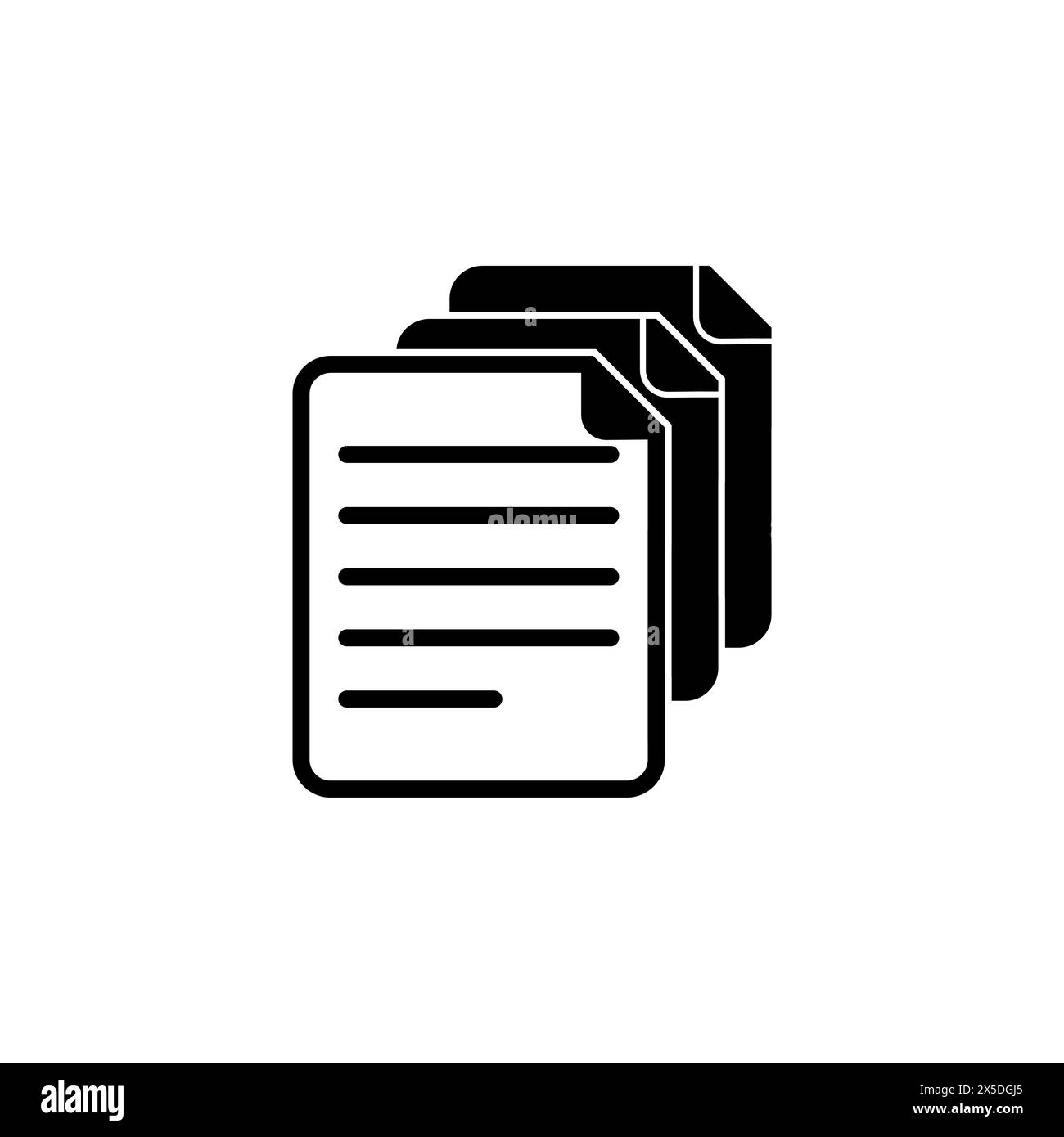 Paper Document flat vector icon. Simple solid symbol isolated on white background. Paper ...
