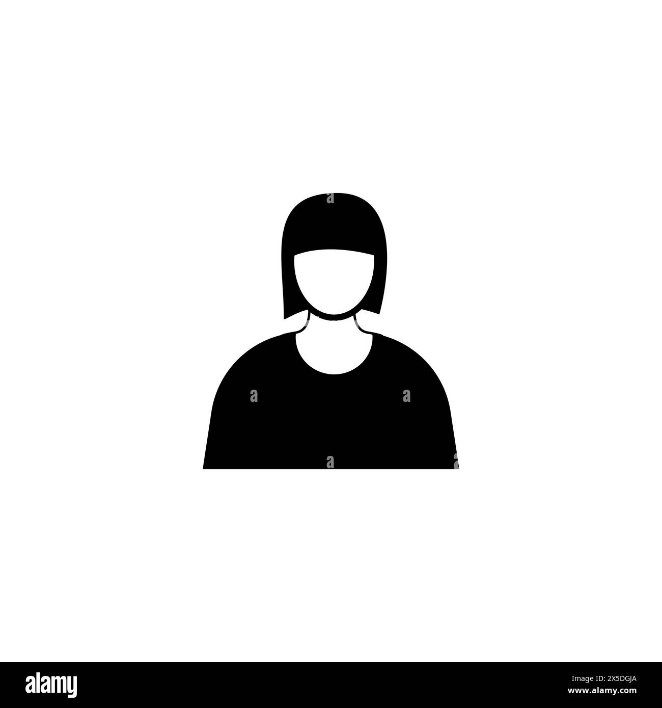 Woman Avatar, Female User flat vector icon. Simple solid symbol ...