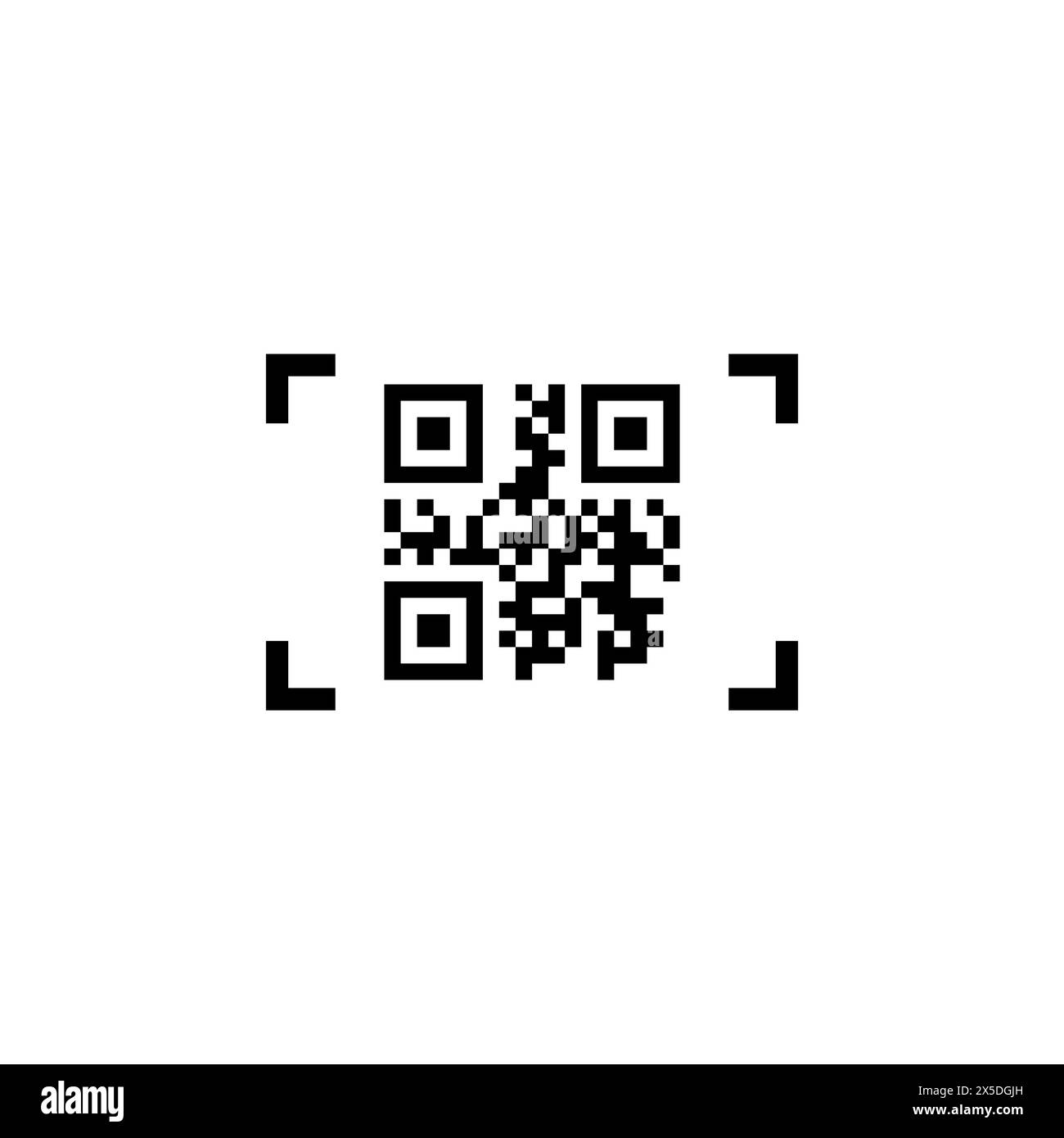 Smartphone Scanning QR Code flat vector icon. Simple solid symbol isolated on white background ...