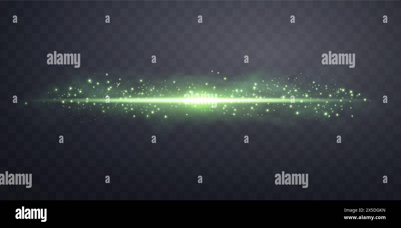 Green lens flare. Isolated on transparent background. Sun flash with ...