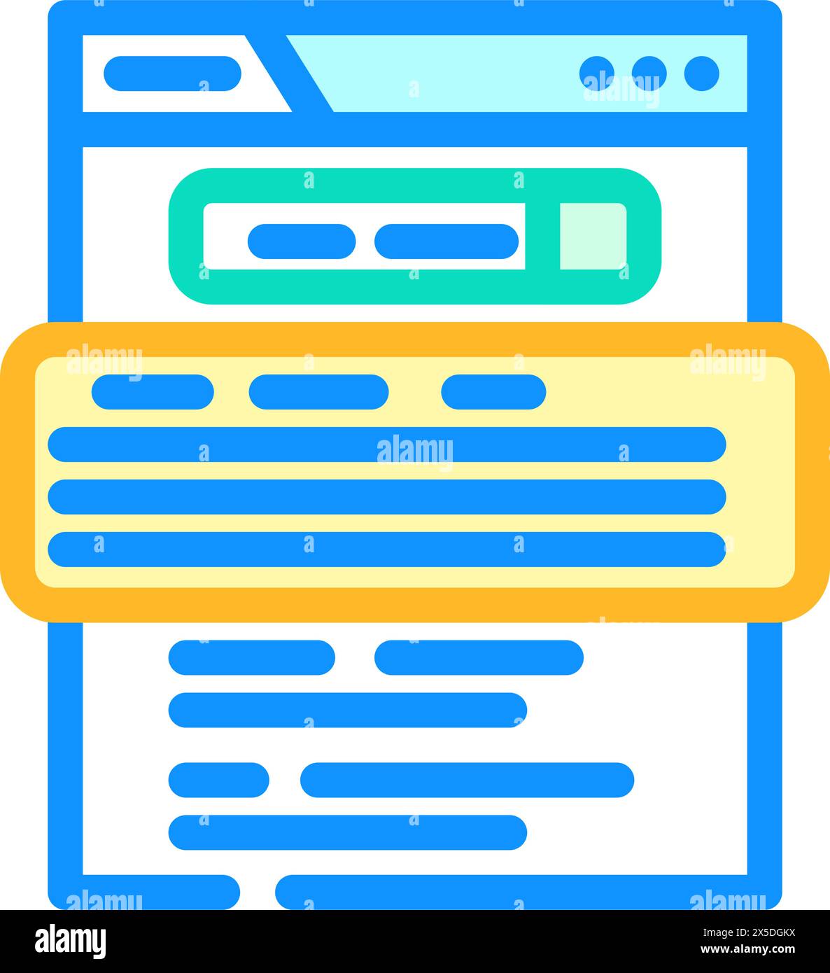 featured snippet seo color icon vector illustration Stock Vector Image ...