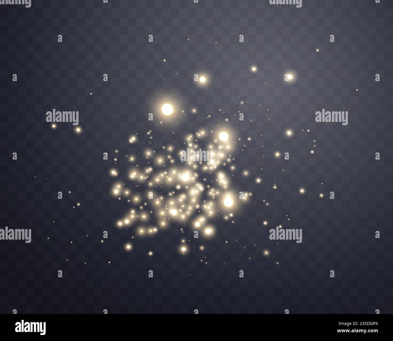 Gold glittering dots, particles, stars magic sparks. Glow flare light effect. Gold luminous ...