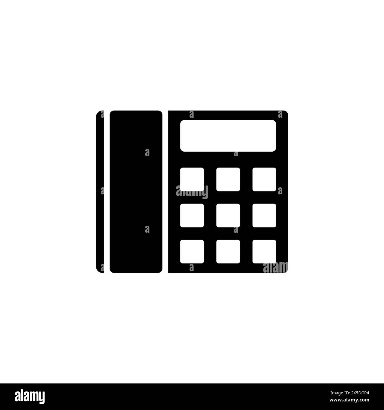 Office Fax Phone flat vector icon. Simple solid symbol isolated on ...