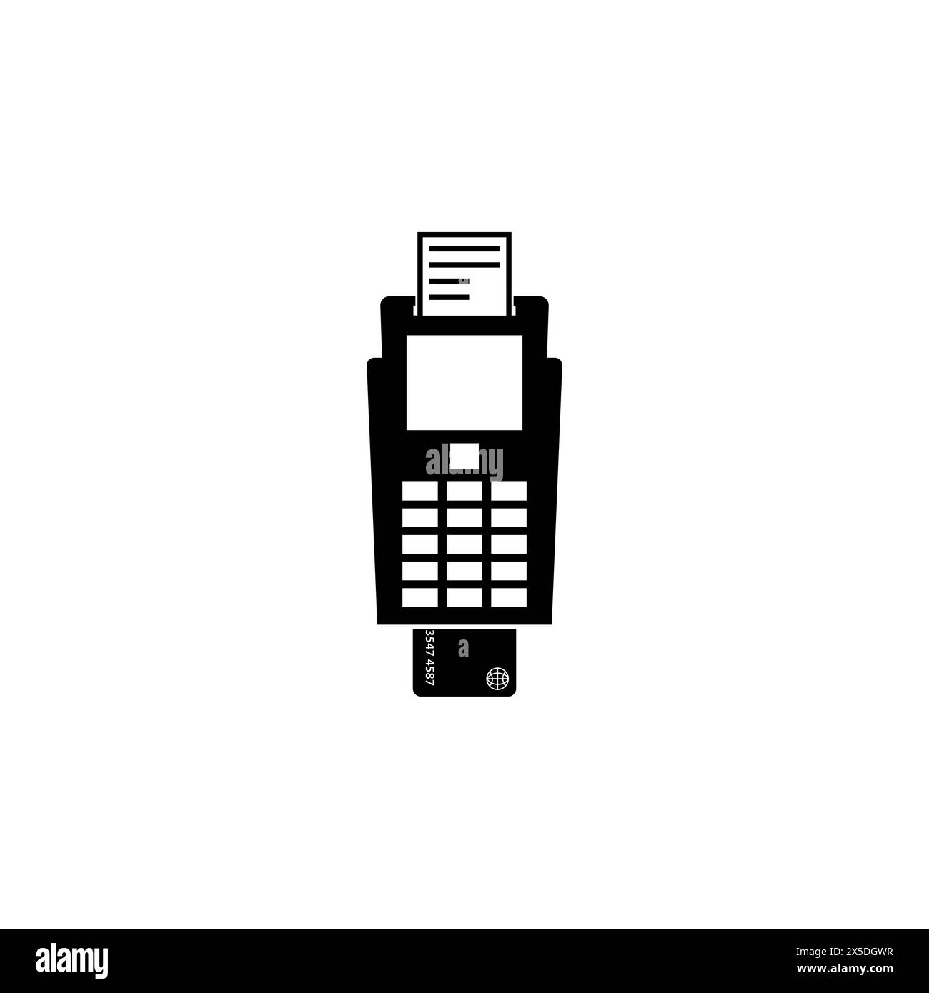Cash Register, Payment Terminal flat vector icon. Simple solid symbol ...