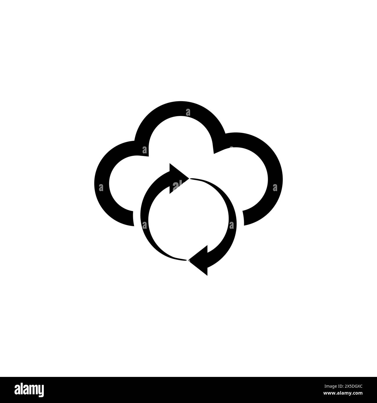 Cloud Reload Sync Refresh flat vector icon. Simple solid symbol ... Cloud Reload Sync Refresh flat vector icon. Simple solid symbol ...