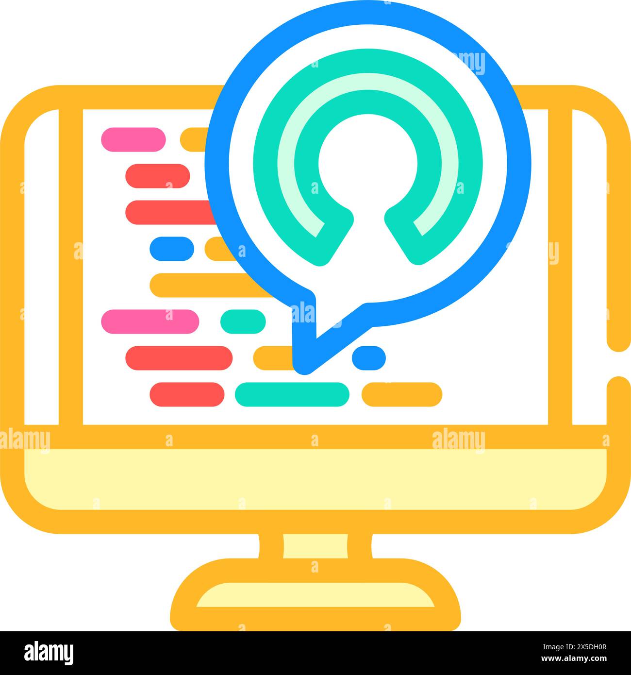 open source tech enthusiast color icon vector illustration Stock Vector ...